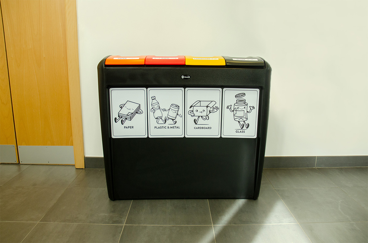 Nexus® Evolution Quad Recycling Bin - Glasdon UK