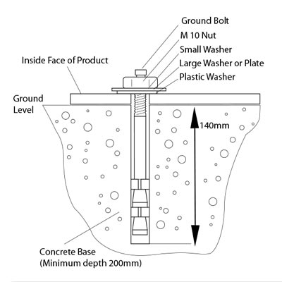 Ground Fixing Kit Only - Glasdon UK