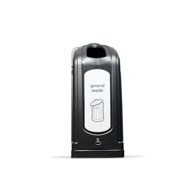 Nexus® 50 General Waste Bin Black with Express Delivery - Glasdon UK