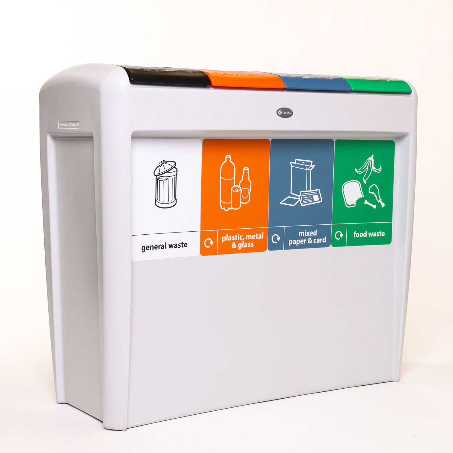 Nexus® Evolution Quad Recycling Bin - Glasdon UK