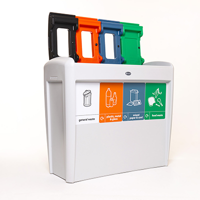 Nexus® Evolution Quad Recycling Bin - Glasdon UK
