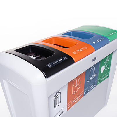 Nexus® Evolution Quad Recycling Bin - Glasdon UK