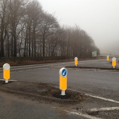 Socketed Rebound Signmaster™ Bollard - Passively safe - Glasdon UK