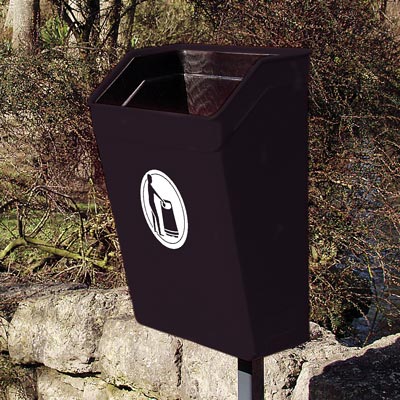 Trimline 25™ Post Mounted Litter Bin with Free Delivery - Glasdon UK