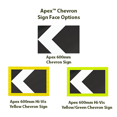 Apex™ Chevron Sign - Ideal for Verges/Sharp Bends - Glasdon UK