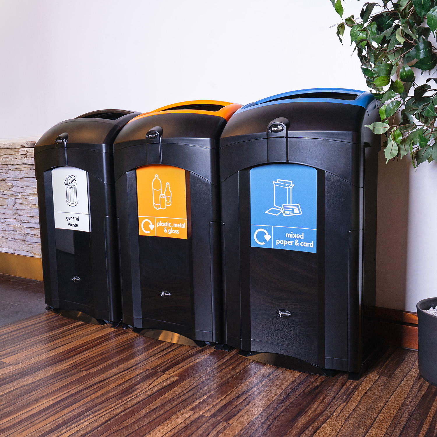Nexus® 100 Mixed Paper & Card Recycling Bin - Glasdon UK