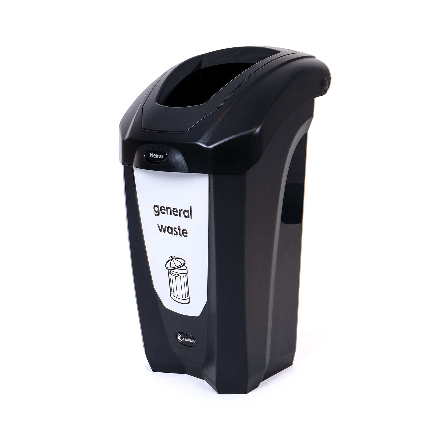 Nexus® 30 Litre General Waste Bin Black with Express Delivery - Glasdon UK