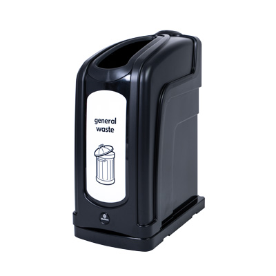 Nexus® 50 General Waste Bin Black with Express Delivery - Glasdon UK