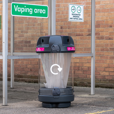 C-Thru™ 180 Vapes Recycling Bin - Glasdon UK