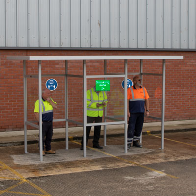 Carleton 50™ Segregated Smoking Shelter - 3/4 Separately Screened ...