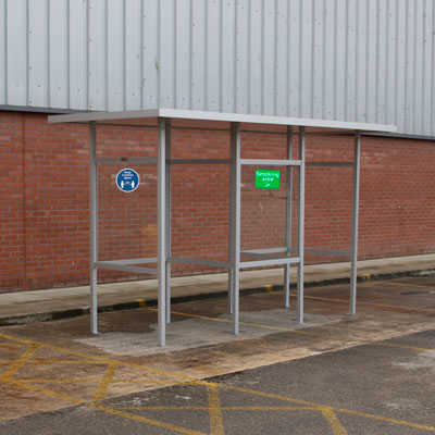 Carleton 50™ Segregated Smoking Shelter - 3/4 Separately Screened ...