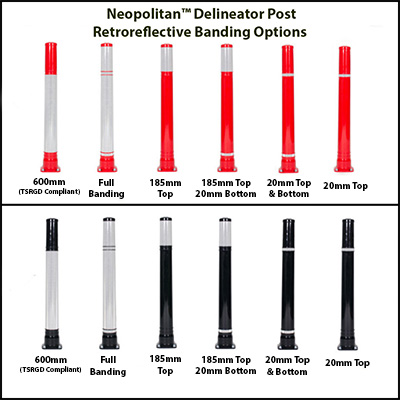 Neopolitan™ Delineator Post - Reboundable & Reflective - Glasdon UK