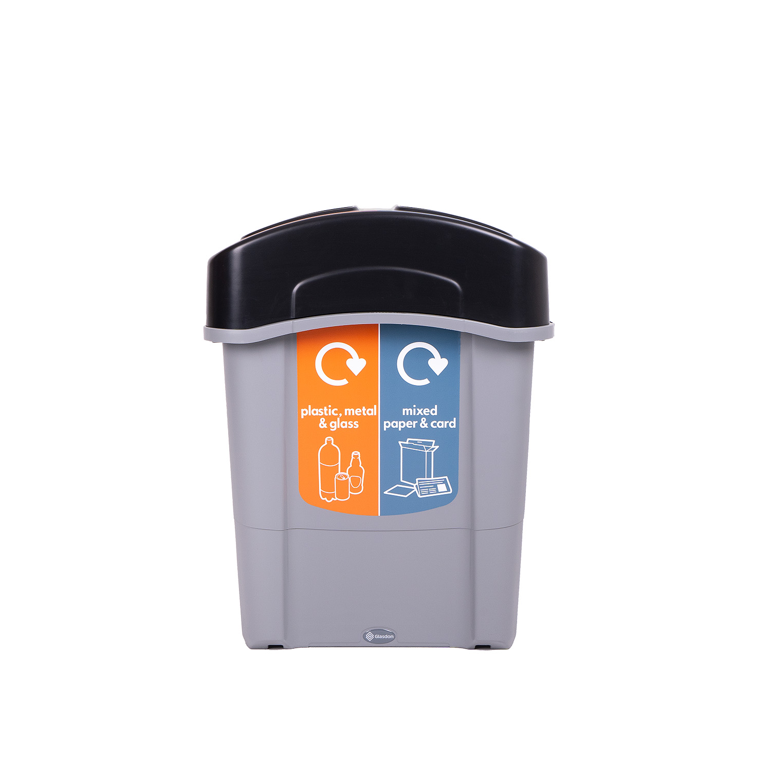 Eco Nexus® Duo 60 Plastic, Metal & Glass/ Mixed Paper & Card Bin with ...