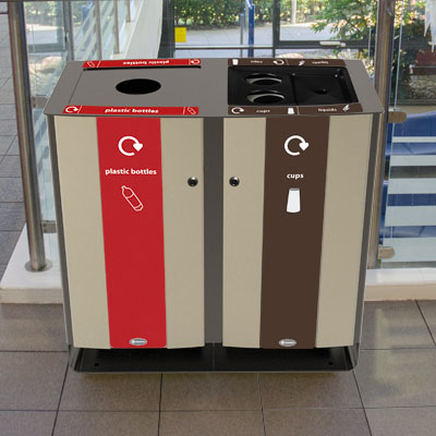 Electra™ 170 Duo Cup Recycling Bin