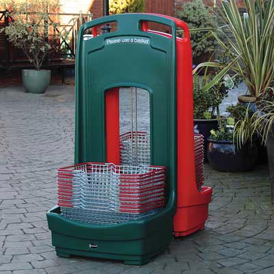 Mobile Basket Buddy™ - Shopping Basket Storage Unit - Glasdon UK