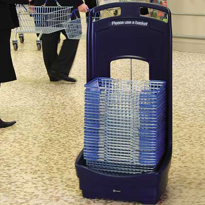 Mobile Basket Buddy™ - Shopping Basket Storage Unit - Glasdon UK