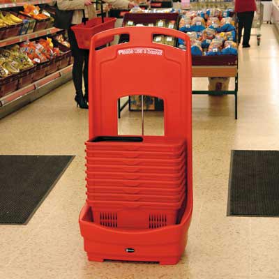 Mobile Basket Buddy™ - Shopping Basket Storage Unit - Glasdon UK