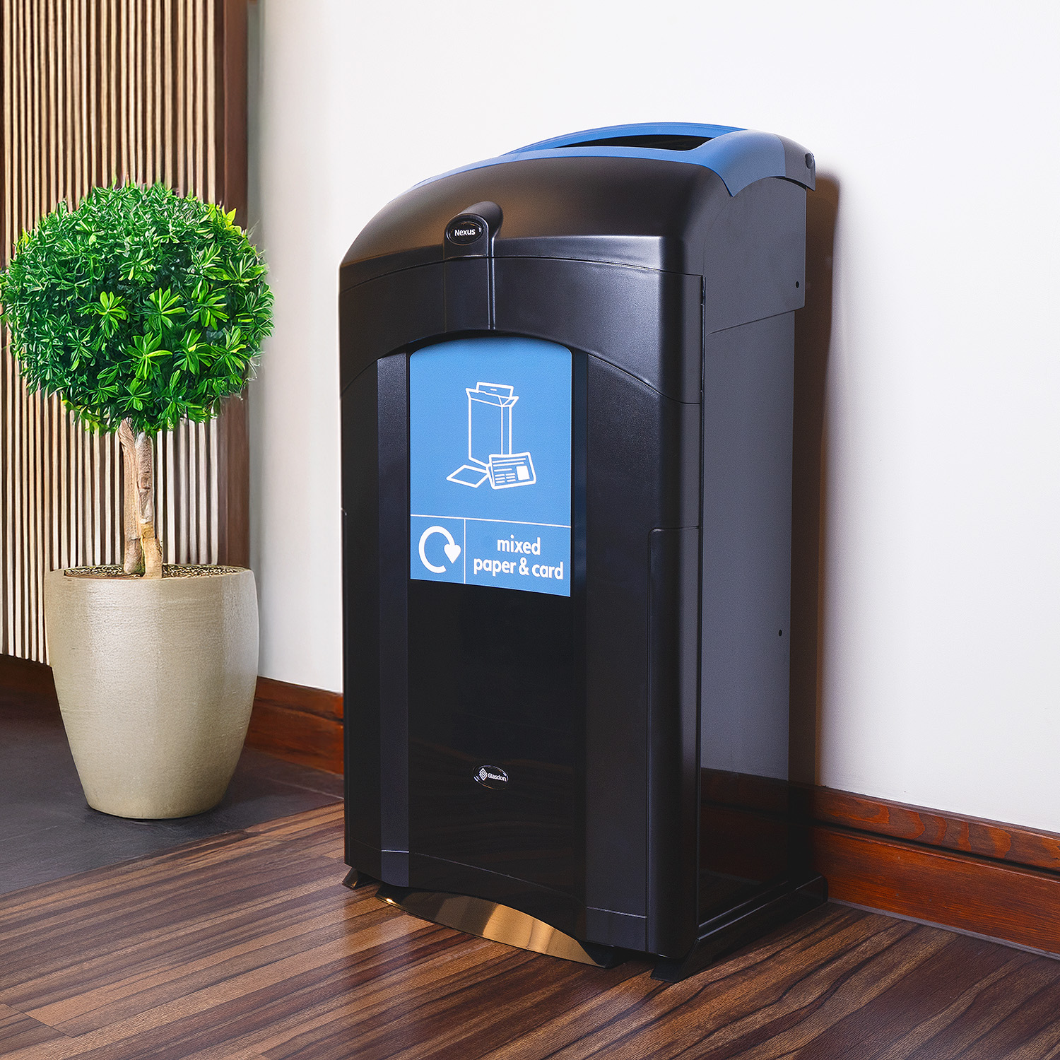 Nexus® 100 Mixed Paper & Card Recycling Bin - Glasdon UK