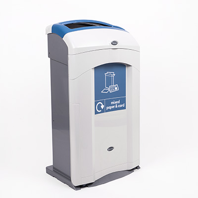 Nexus® 100 Mixed Paper & Card Grey Recycling Bin - Glasdon UK