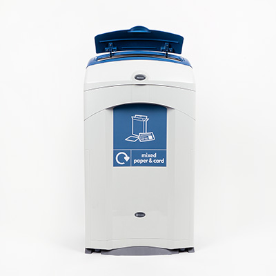 Nexus® 100 Mixed Paper & Card Grey Recycling Bin - Glasdon UK