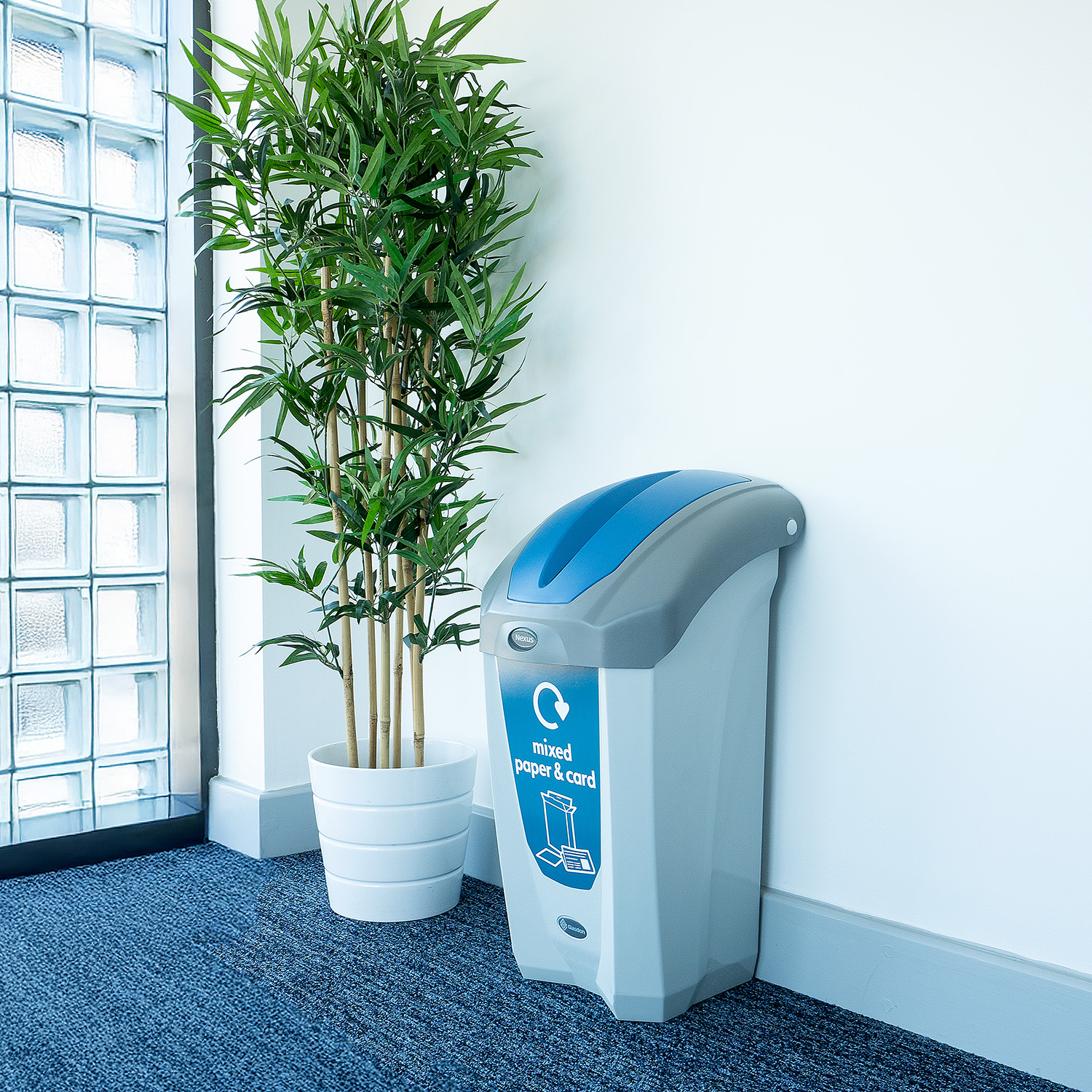 Nexus® 30 Mixed Paper & Card Recycling Bin - Glasdon UK