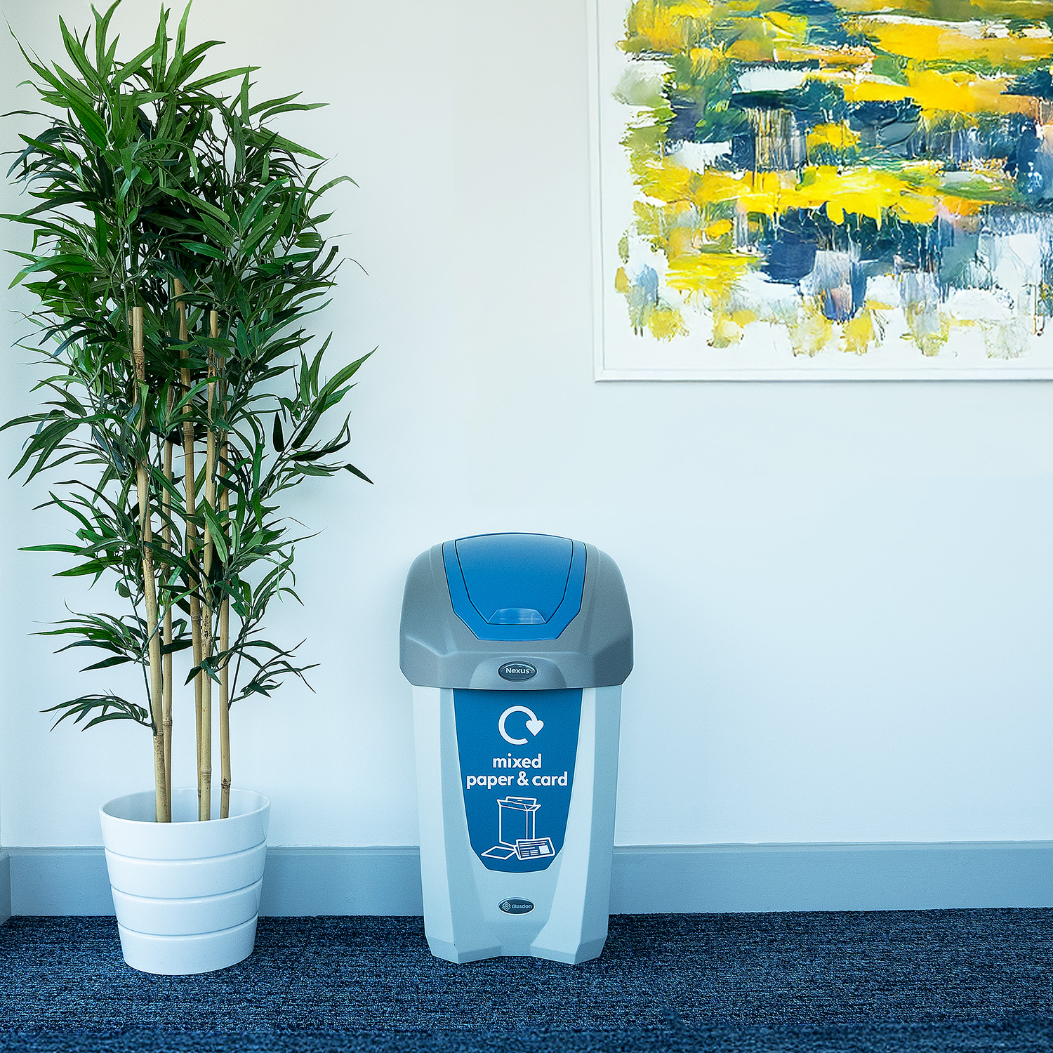 Nexus® 30 Mixed Paper & Card Recycling Bin - Glasdon UK