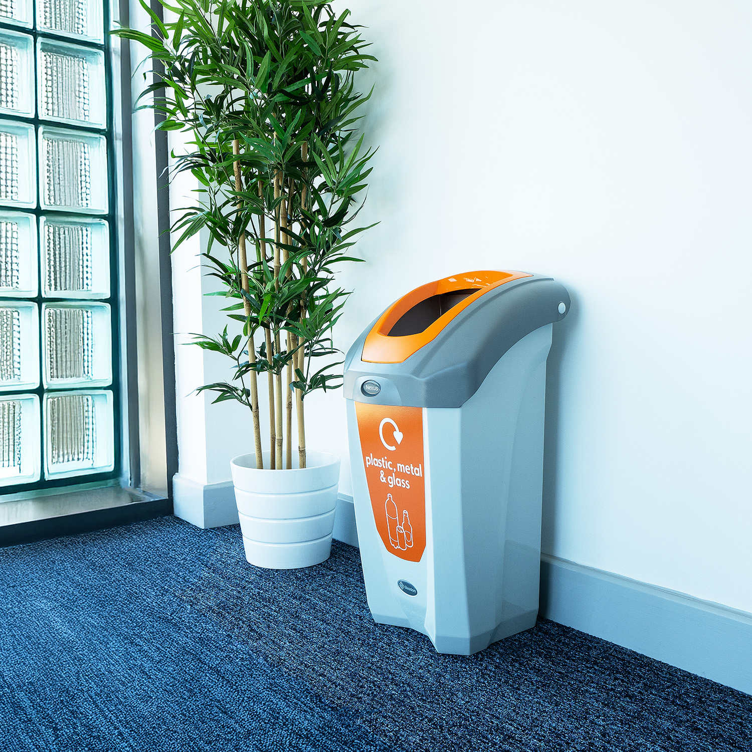 Nexus® 30 Plastic, Metal & Glass Recycling Bin - Glasdon UK