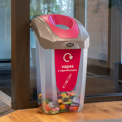 C-Thru Nexus® 30 Vape Recycling Container - Glasdon UK