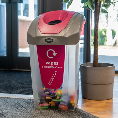 C-Thru Nexus® 30 Vape Recycling Container - Glasdon UK