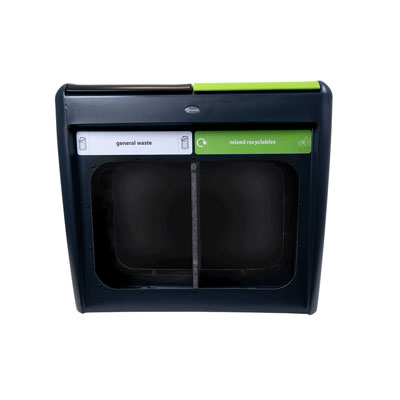 Nexus® Evolution Vision Duo Recycling Bin - Glasdon UK