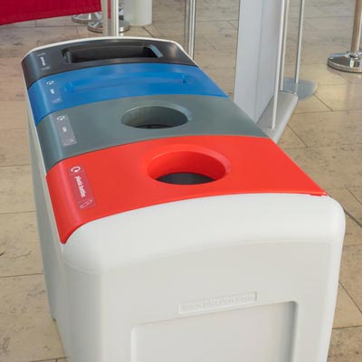 Nexus® Evolution Quad Recycling Bin - Glasdon UK