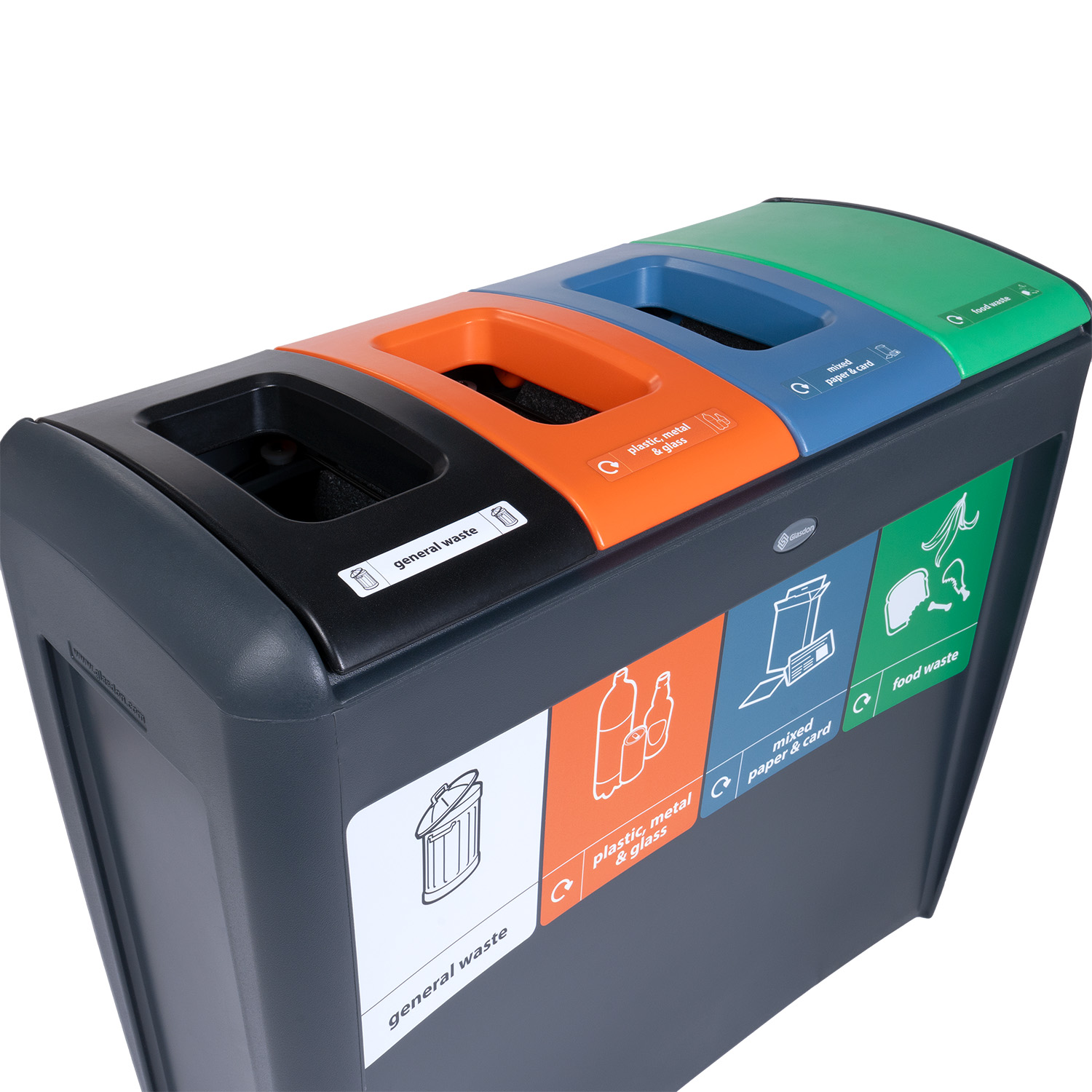 Nexus® Evolution Quad Recycling Bin with Express Delivery - Glasdon UK