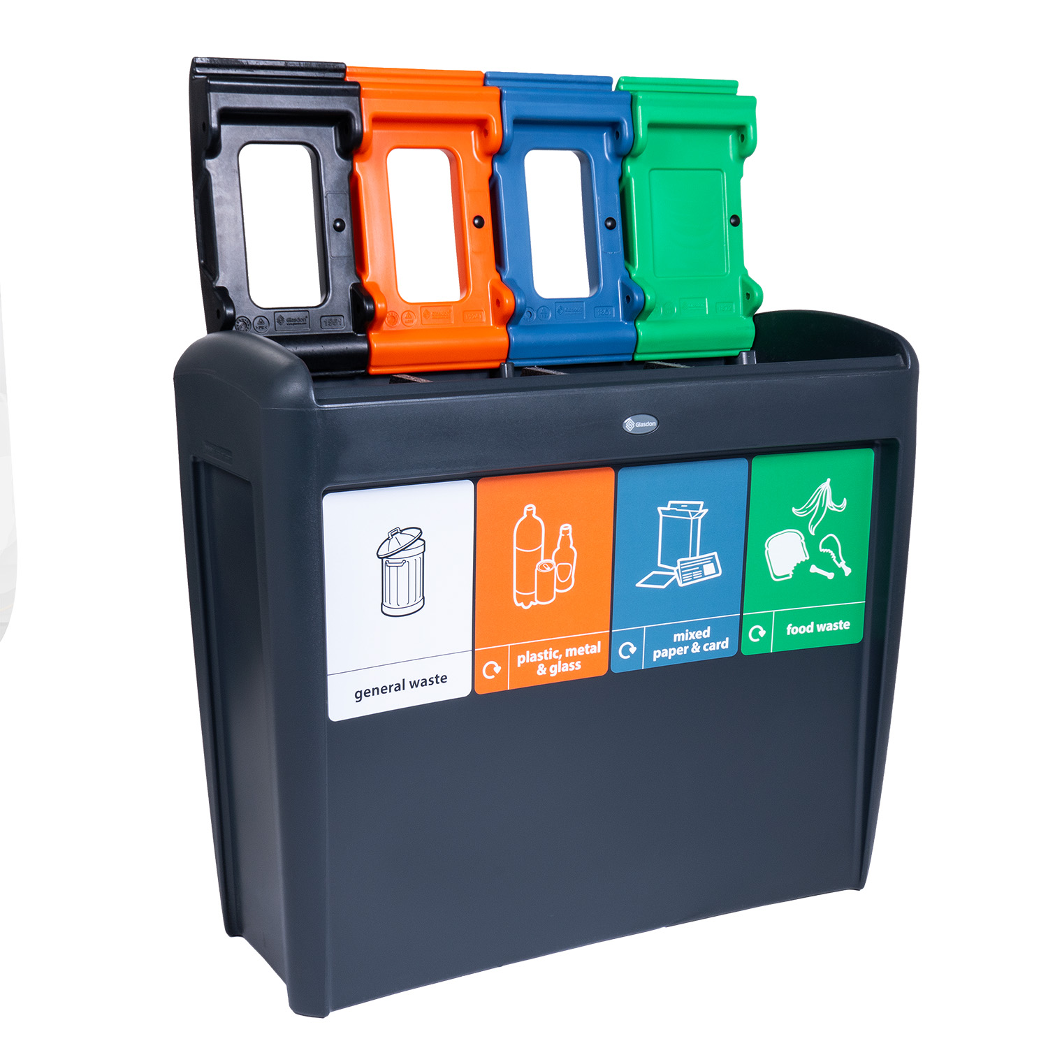 Nexus® Evolution Quad Recycling Bin with Express Delivery - Glasdon UK