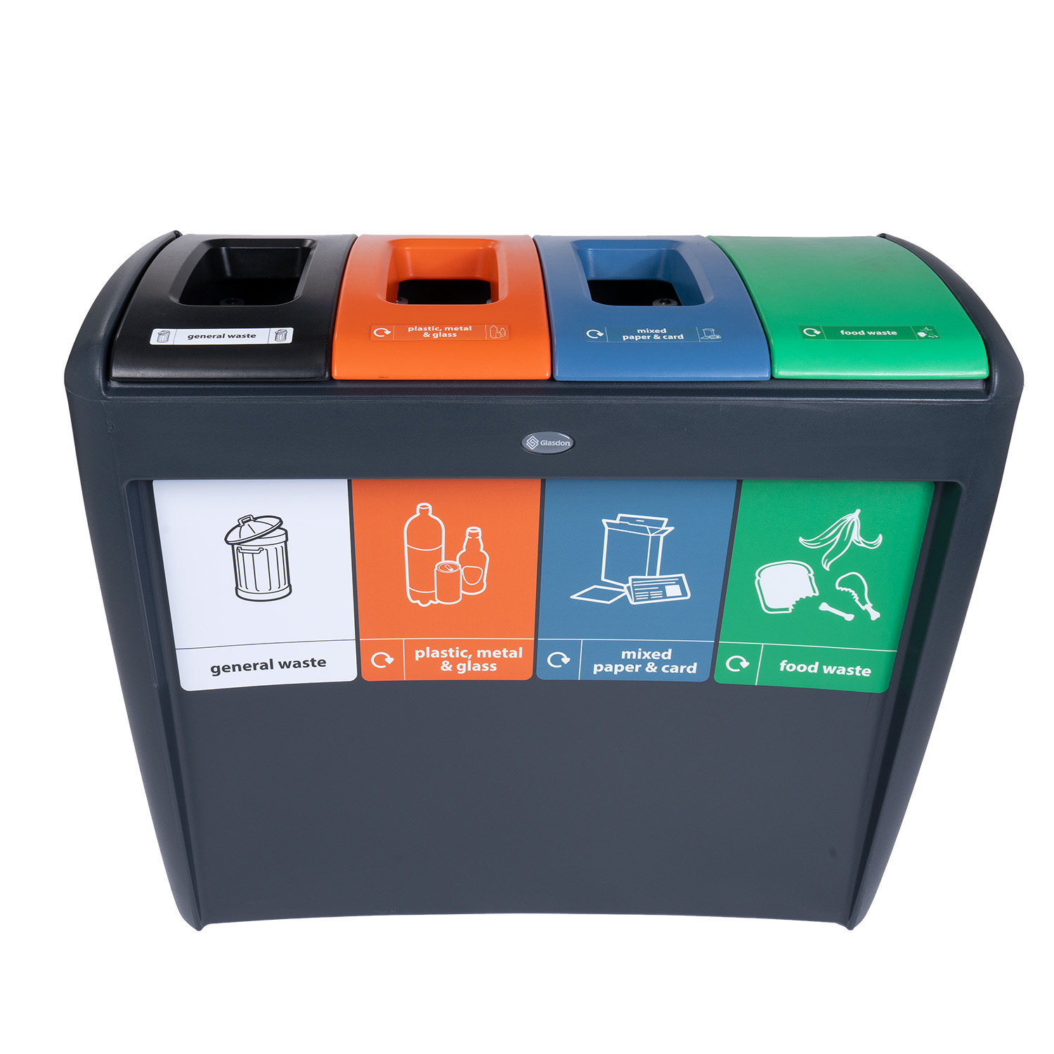 Nexus® Evolution Quad Recycling Bin with Express Delivery - Glasdon UK