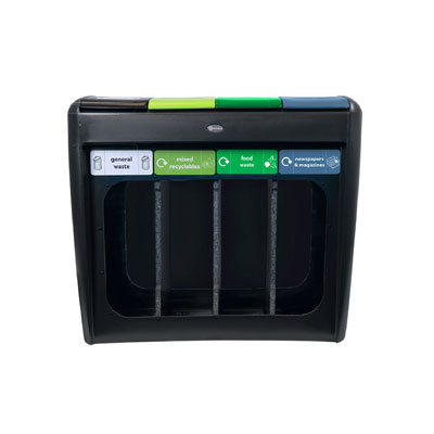 Nexus® Evolution Vision Quad Recycling Bin - Glasdon UK