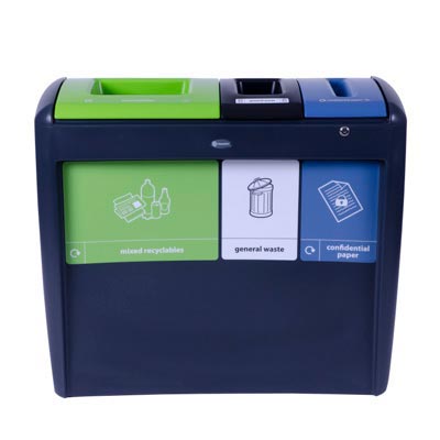 Nexus® Evolution Trio Recycling Bin -Glasdon UK