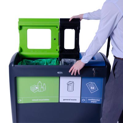 Nexus® Evolution Trio Recycling Bin -Glasdon UK