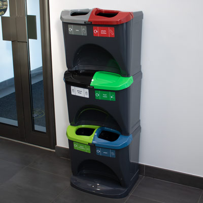 Nexus® Stack 90 Recycling Bins - Sort 6 Waste Streams - Home/Business ...