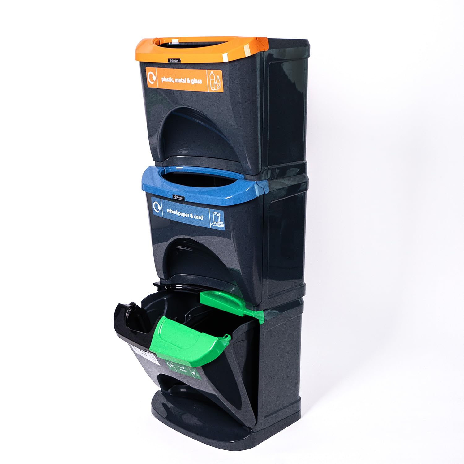 Nexus® Stack 90 Recycling Bins - Stackable for 4 Waste Streams Home ...