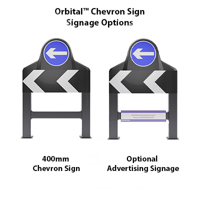 Orbital™ Chevron Sign - Ideal for Marking Roundabouts - Glasdon UK
