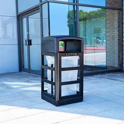 Origin® Aspect 110 Transparent Security Bin - Glasdon UK