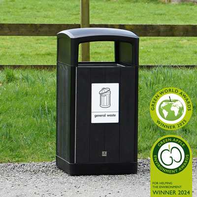 Origin™ Curve 110 General Waste Recycling Bin | Glasdon UK