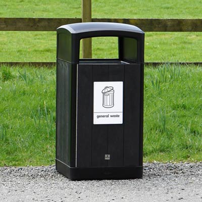 Origin™ Curve 110 General Waste Recycling Bin | Glasdon UK