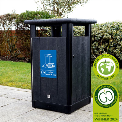 Origin™ Horizon 110 Mixed Paper & Card Recycling Bin | Glasdon UK