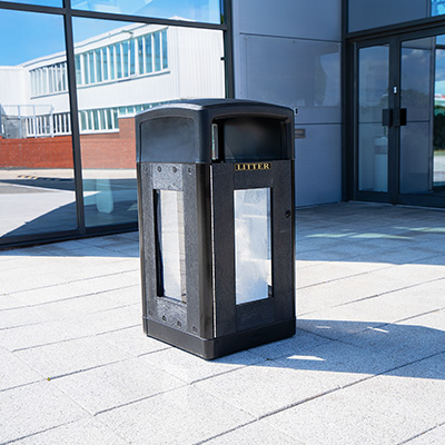 Origin® Insight 110 Transparent Security Bin - Glasdon UK