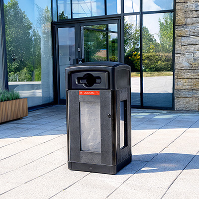 Origin® Insight 110 Transparent Security Recycling Bin - Glasdon UK