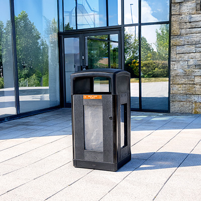 Origin® Insight 110 Transparent Security Recycling Bin - Glasdon UK