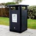 Origin™ Curve 110 General Waste Recycling Bin | Glasdon UK